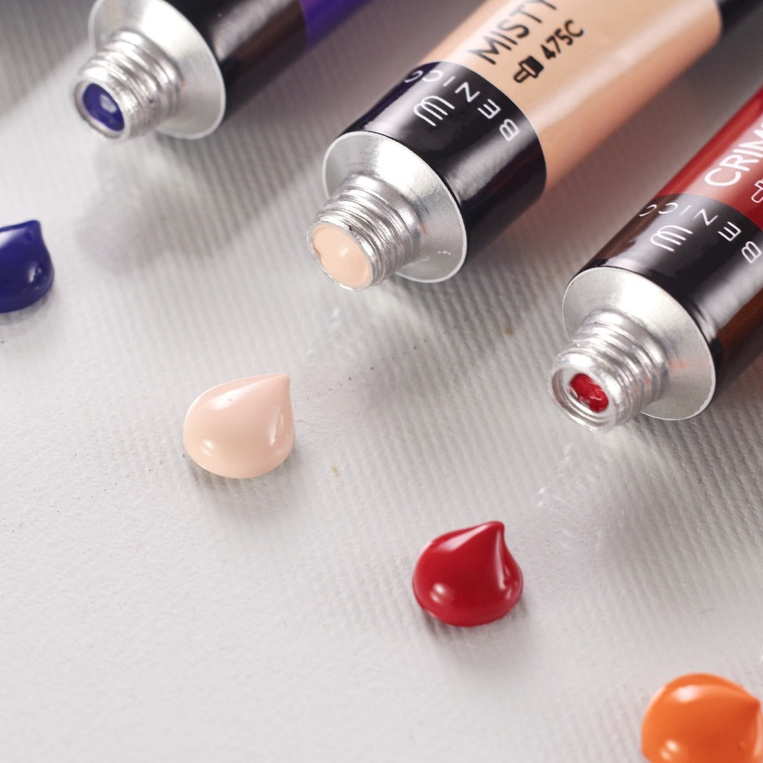Complete Acrylic Paint Set – 24х Rich Pigment Colors – 12x Art Brushes ...