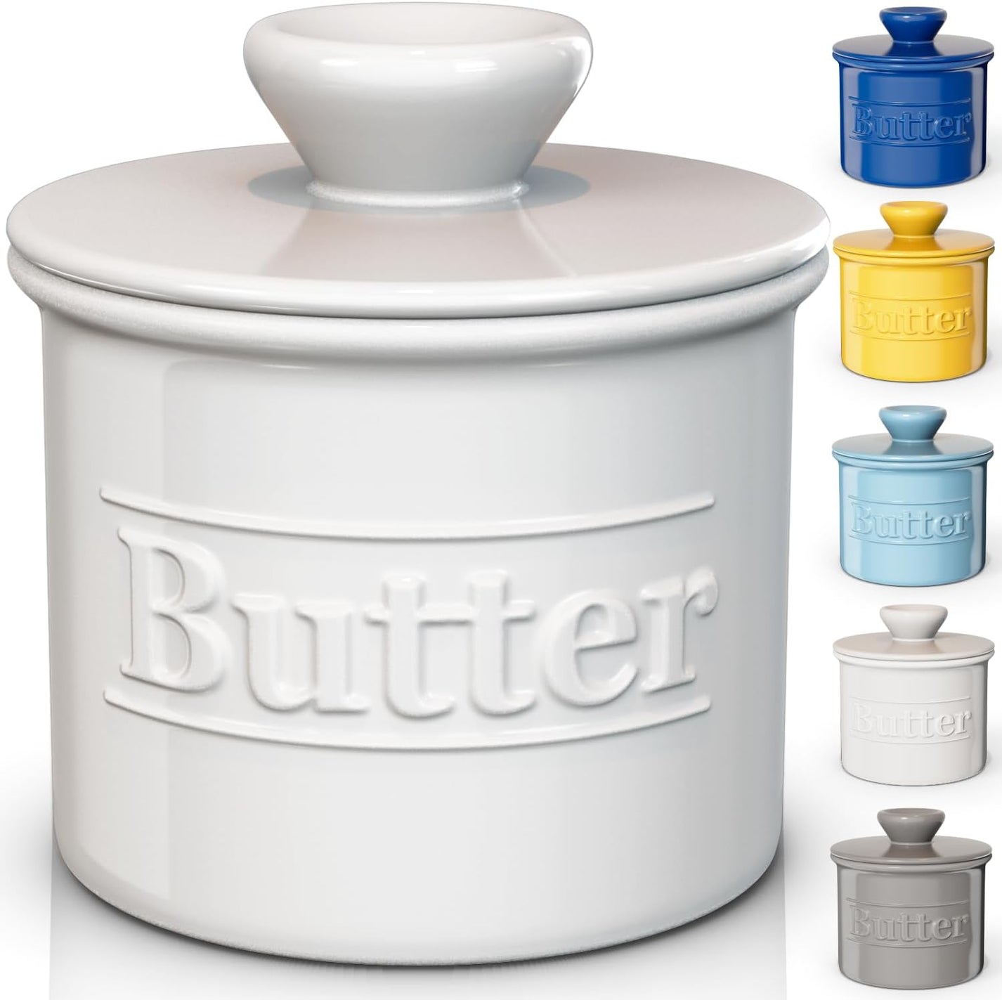 Beautiful Butter Crock for Counter with Water Line - Butter Keeper wit ...