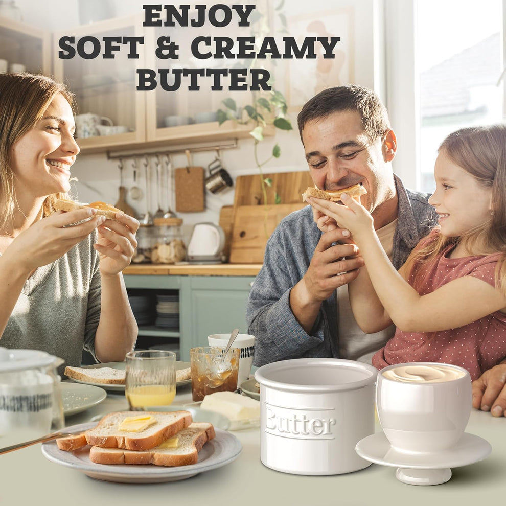 Beautiful Butter Crock for Counter with Water Line - Butter Keeper wit ...